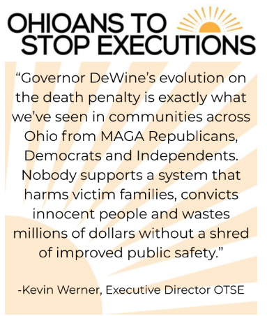 Governor DeWine says abolish the death penalty!